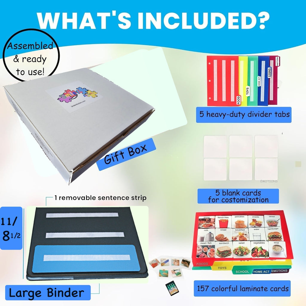 New Large Laminate or Plastic Real Life Communication Book – Smile4Autism