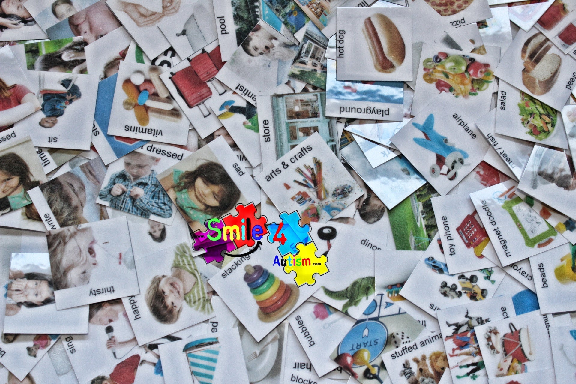 Plastic Loose Visual Picture Cards, Receptive and Expressive Language ...