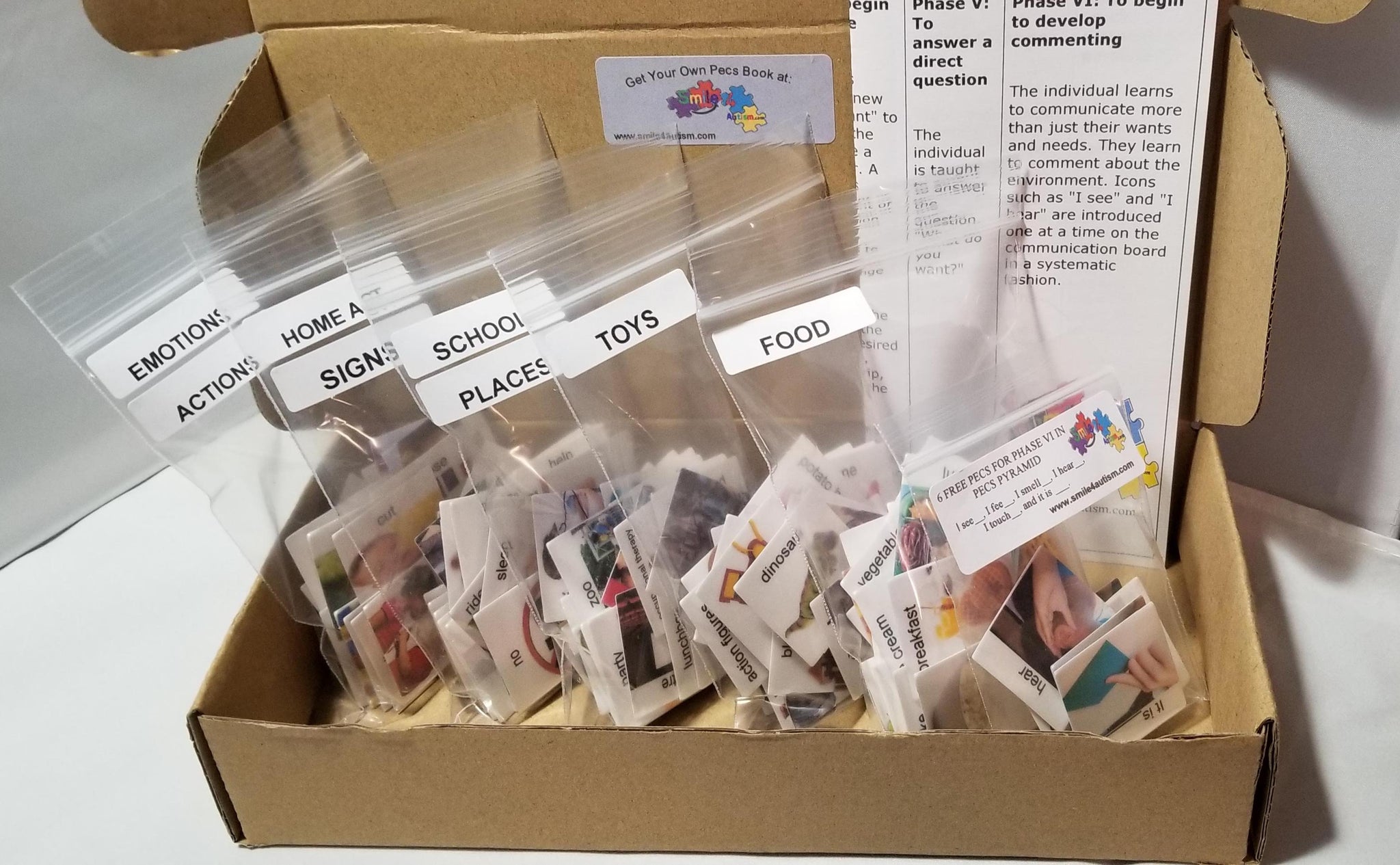 Smile4Autism 160 PLASTIC Heavy-Duty Flashcards Cards for Vocabulary, R